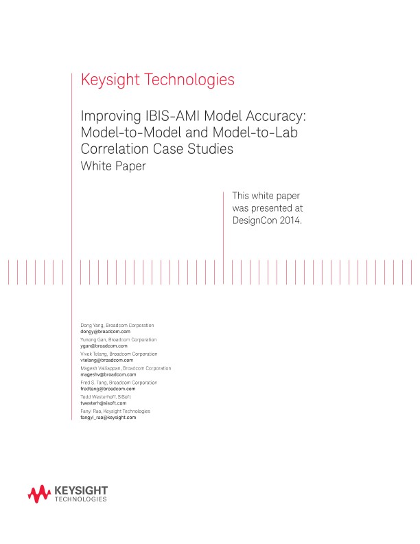 Improving IBIS-AMI Model Accuracy PDF Asset Page | Keysight